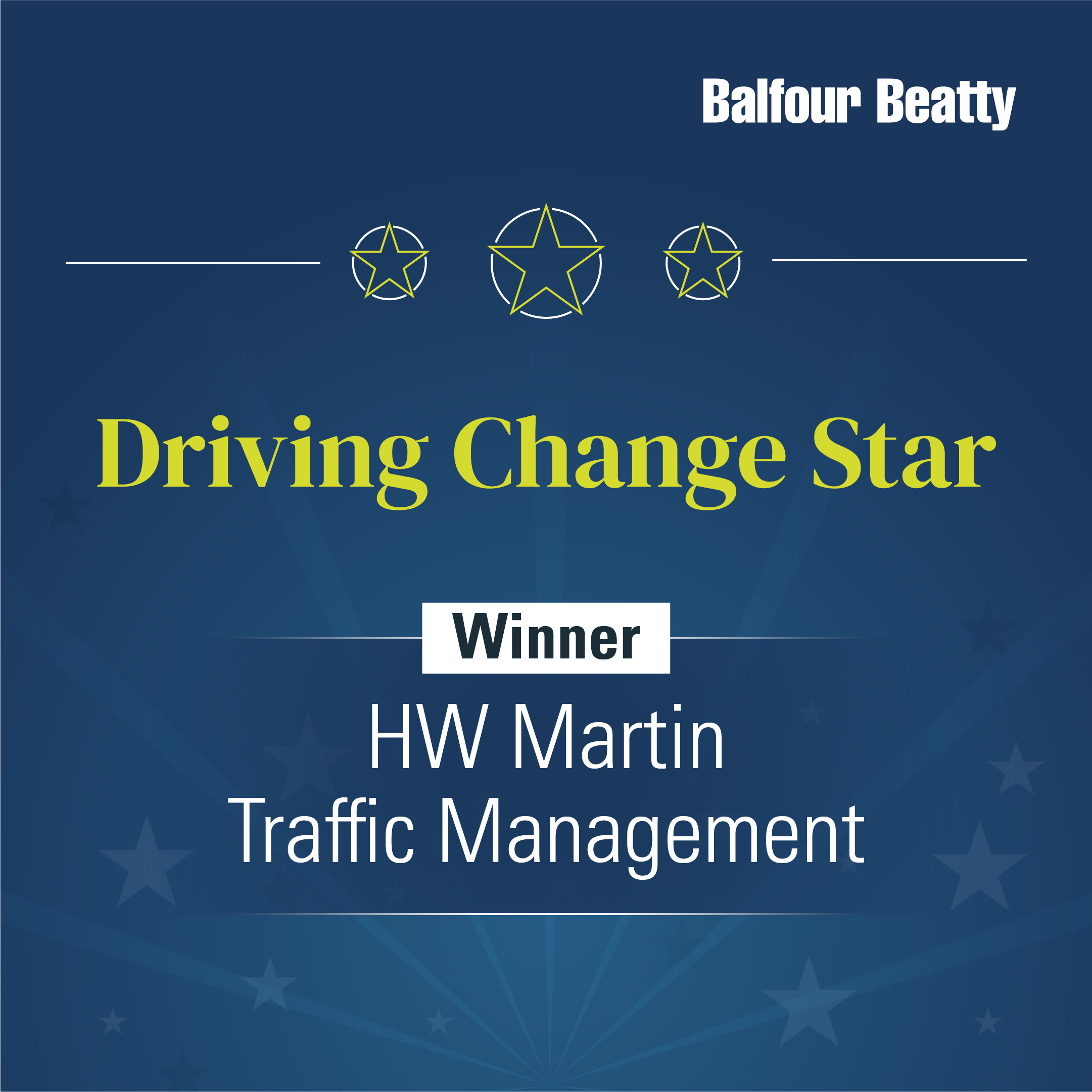 HW Martin (Traffic Management) Ltd Wins Balfour Beatty Driving Change ...